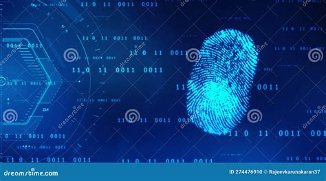Abstract Security System Concept With Fingerprint On Technology