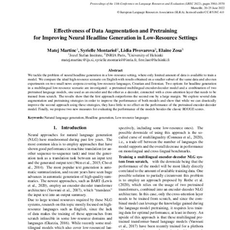 Effectiveness Of Data Augmentation And Pretraining For Improving Neural Headline Generation In