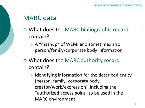 Ppt Marc 21 Frbr Rda Powerpoint Presentation Free Download Id 1772785