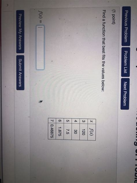 Solved Previous Problem Problem List Next Problem 1 Point