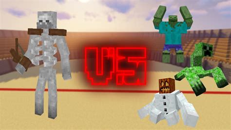 Mutant Skeleton Vs Mutant Zombie Mutant Snow Golem Mutant Creeper
