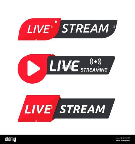 Live Streaming Symbol Set Online Broadcast Icon The Concept Of Live
