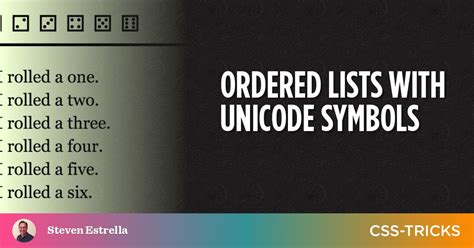 Ordered Lists With Unicode Symbols Rcss