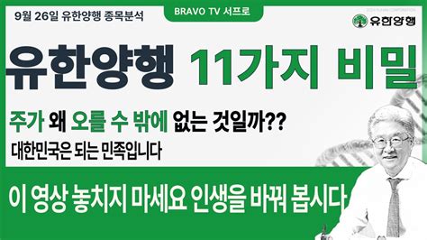 유한양행 주가 전망 긴급 15분전 속보 기관 투자자 대상 Ir 매도 하지 말고 영상부터 확인 유한양행 유한양행주가전망 Youtube