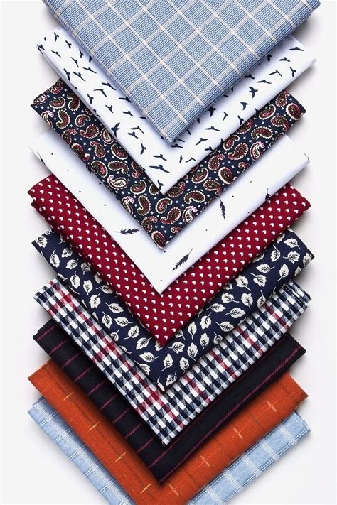 Colorful Handkerchiefs On Wooden Table Stylish Pocket Square Options Luxury Elegant Wedding