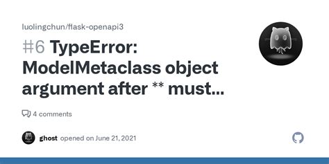 TypeError ModelMetaclass Object Argument After Must Be A Mapping