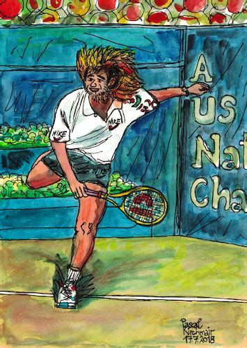 Andre Agassi By Pascal Kirchmair Famous People Cartoon Toonpool