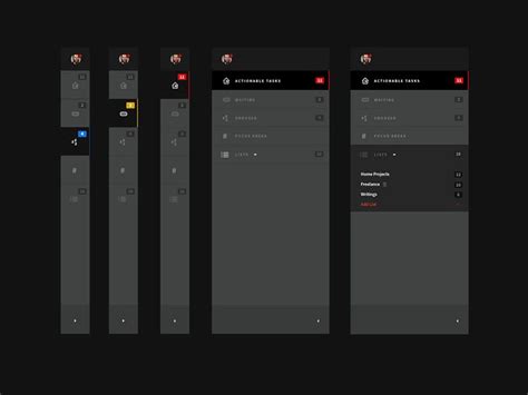 Collapsible Nav UI Navigation Design Ui Design Portfolio Website Design