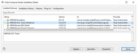 Ccs V61 Unable To Select The Msp430 Gcc Compiler Code Composer