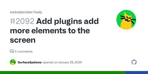 Add Plugins Add More Elements To The Screen · Issue 2092