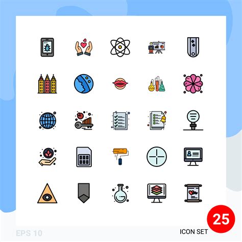 Set Of 25 Modern Ui Icons Symbols Signs For Military Diamonds Education Professor Office