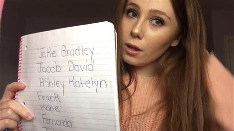 Asmr Saying Your Names P 2 Youtube