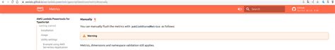 Docs Fix Warning In Metrics Documentation · Issue 1422 · Aws Powertoolspowertools Lambda