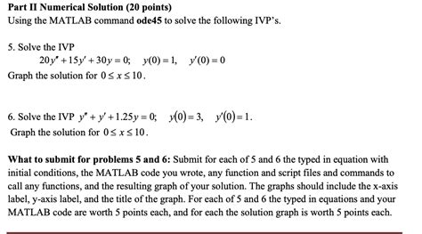 Solved Part Ii Numerical Solution Points Using The Chegg
