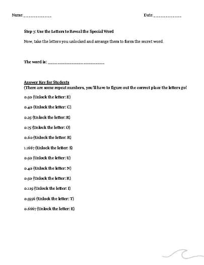 Easter Themed Fraction Adventure Unlock The Word Add And Subtract