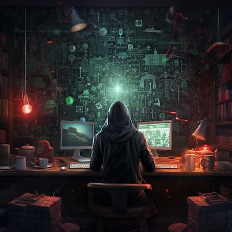 Premium Ai Image Online Security Technology Hacking Background