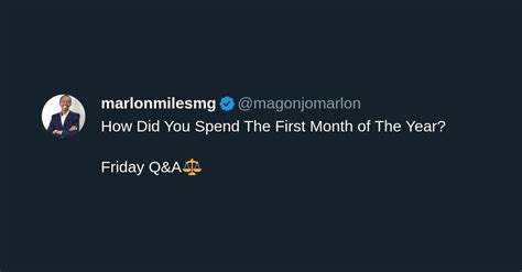 Marlon Magonjo On Linkedin How Did You Spend The First Month Of The Year Friday Qanda ⚖