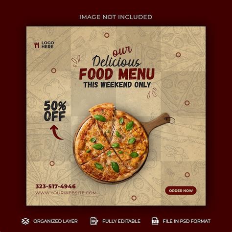 음식 및 레스토랑 소셜 미디어 배너 게시물 템플릿 프리미엄 Psd 파일 음식 및 레스토랑 소셜 미디어 배너 게시물 템플릿 프리미엄 Psd 파일