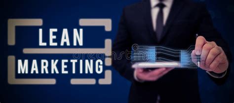 Text Caption Presenting Lean Marketing Word Written On In Charge Of Testing Retailing Strategy