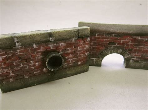 Fog Models 135 Scale Small Culvert Bridge 2 Wall Sections 85mm Wide Fields Of Glory Models
