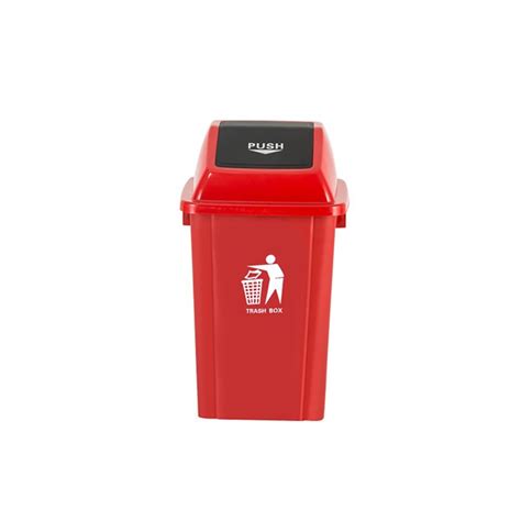 Red Rectangular Swing Top Lid Recycling Bin Manufacturers And Factory