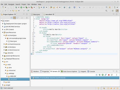 The Balusc Code Jsf 23 Tutorial With Eclipse Maven Wildfly And H2