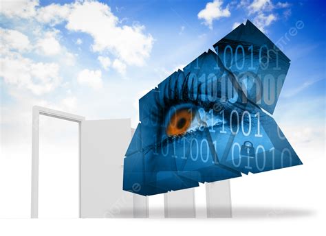 abstract screen displaying binary code superimposed on an eyes