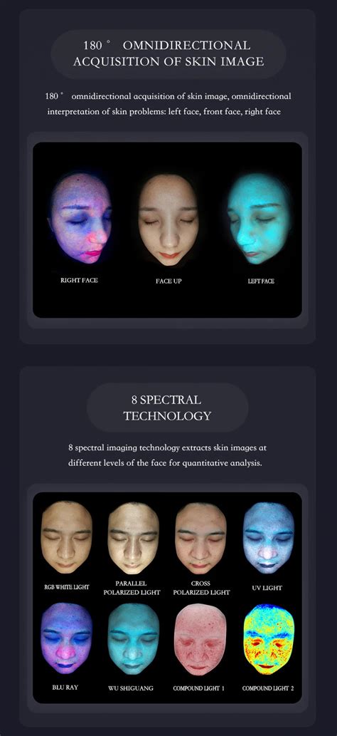 Moisture Detection Skin Analyzer Machine 3d Facial Skin Analysis Analizador De Piel Face Scanner