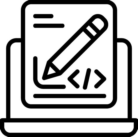 Edit Code Outline Element Style 57069295 Vector Art At Vecteezy