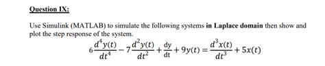 Solved Use Simulink MATLAB To Simulate The Following Chegg