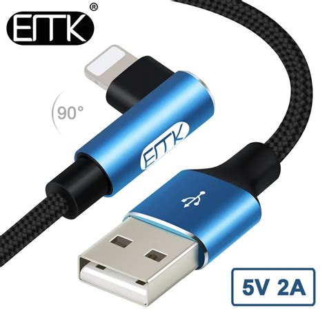 EMK Degree USB Cable For Iphone SE Plus Data Cable For IPad Charging Cable For Apple