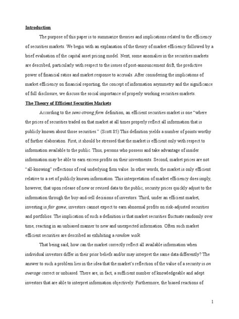 Random Walk Theory Pdf Efficient Market Hypothesis Investor