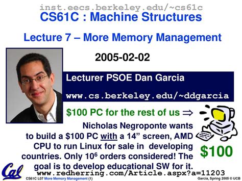 ~cs61c cs61c machine structures lecture 7
