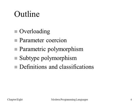Chapter Eightmodern Programming Languages1 Polymorphism Ppt Download