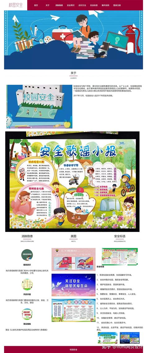 html网页设计大学生作业成品——公益校园网站设计与实现 html css javascript 知乎