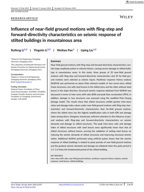 Structural Design Tall Build 2024 Li Influence Of Near Field