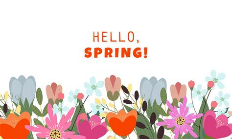 Hello Spring Banner Season Vocation Weekend Holiday Logo Spring Time Wallpaper Happy Spring