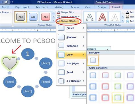MS Word Tutorial Applying Of Smart Art