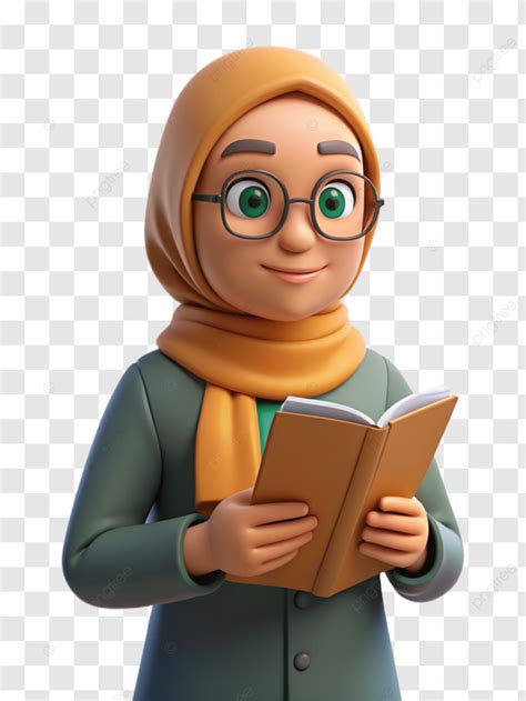 책을 읽는 히잡 소녀 3d 이미지 머리 스카프 독서 책 Png 일러스트 및 이미지 에 대한 무료 다운로드 Pngtree
