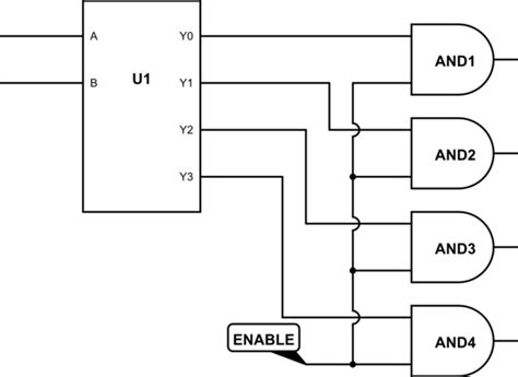 Building 3 8 Decoder With Two 2 4 Decoders And A Few Additional Gates