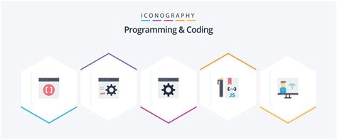 Programming And Coding 25 Flat Icon Pack Including Develop Cloud Development Development