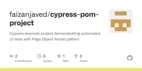 GitHub Faizanjaved Cypress Pom Project Cypress Example Project Demonstrating Automated UI