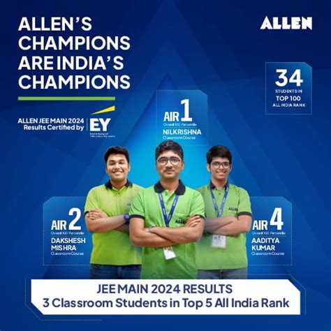 JEE Main Paper Result Archives My Exam EduBlog Of ALLEN Career Institute ALLEN Blog