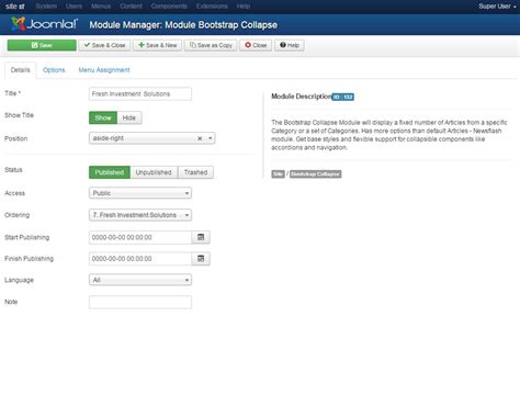 Joomla 3x How To Work With Bootstrap Collapse Module Template