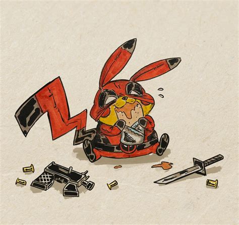 How To Draw Pikachu Deadpool