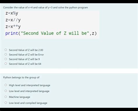 Solved Consider The Value Of X And Value Of Y And Solve Chegg Com