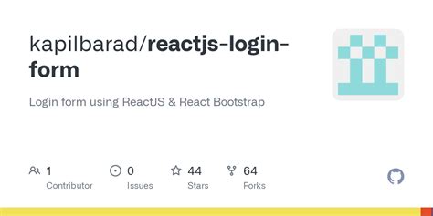 Github Kapilbaradreactjs Login Form Login Form Using Reactjs And React Bootstrap