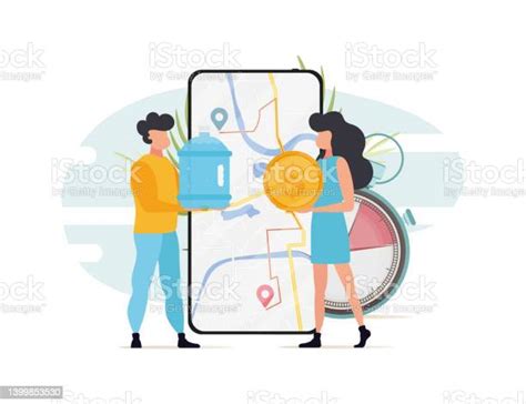 택배는 소녀에게 물 한 병을줍니다 식수의 가정 배달의 개념 만화 스타일 벡터 일러스트레이션 개념에 대한 스톡 벡터 아트 및 기타 이미지 Istock