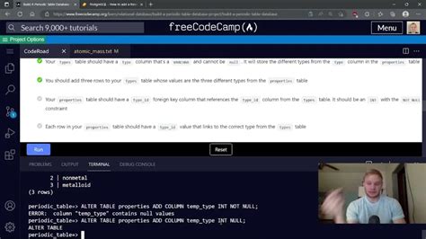 Periodic Table Database Freecodecamp