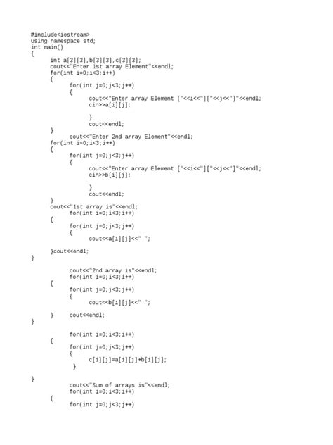 Adition Of 2d Arrays Pdf Computers Technology And Engineering Adition Of 2d Arrays Pdf Computers Technology And Engineering